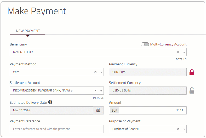 Using Multi-Currency Accounts