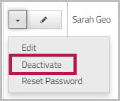 Deactivating a user